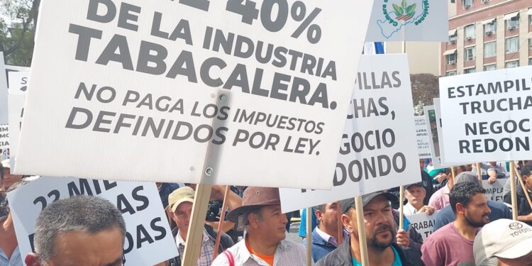 Tabacaleros tucumanos fueron hasta las puertas de la Suprema Corte de ...